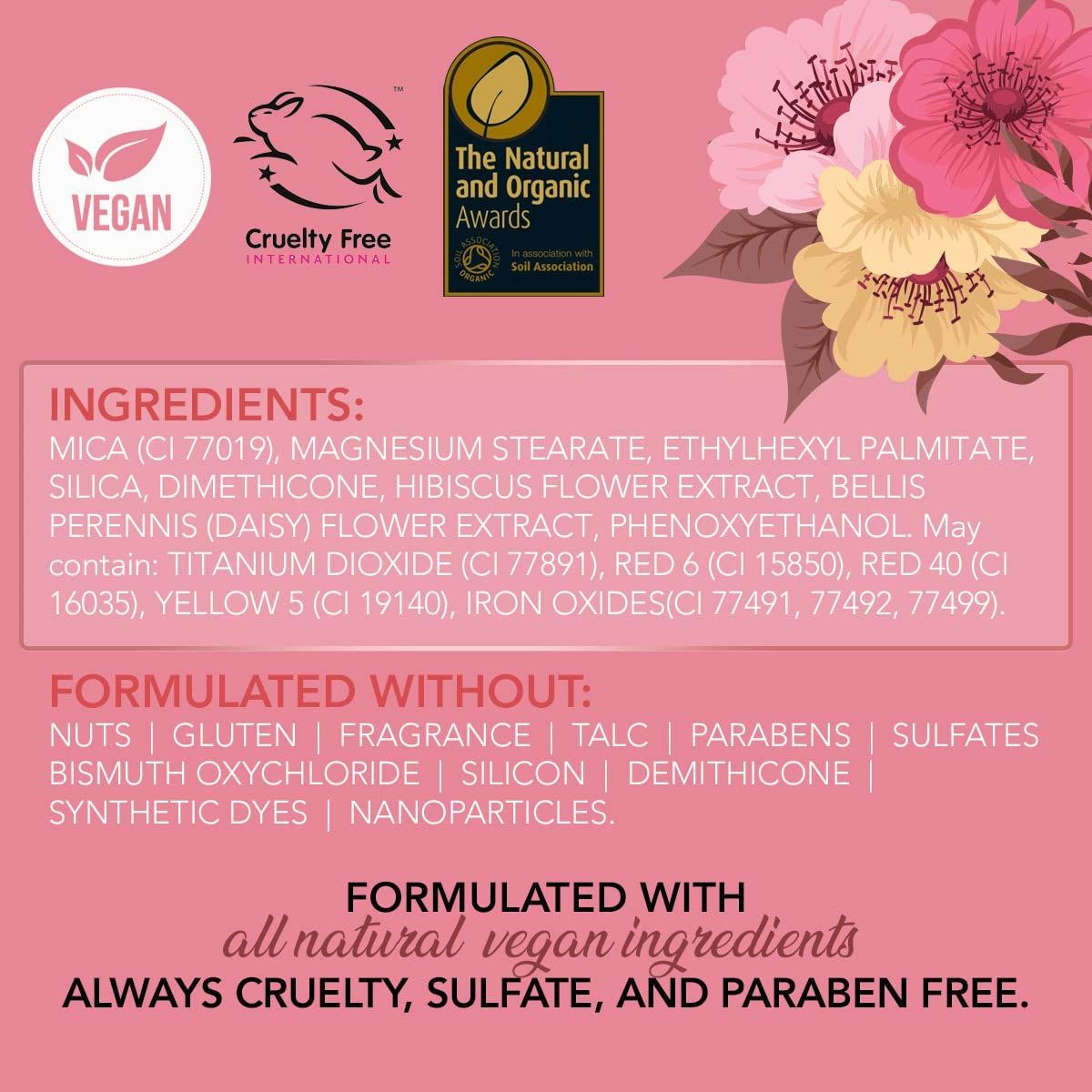 Rachel Couture Cosmetics - All Vegan Ingredients